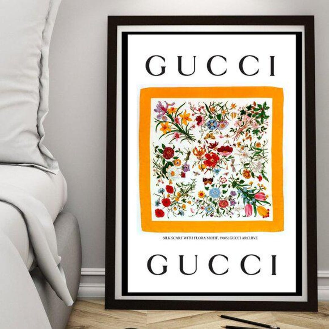 Luxury Brand - GUCCI Glam Art Print Fashion Wall Decor - Unframed Print ...