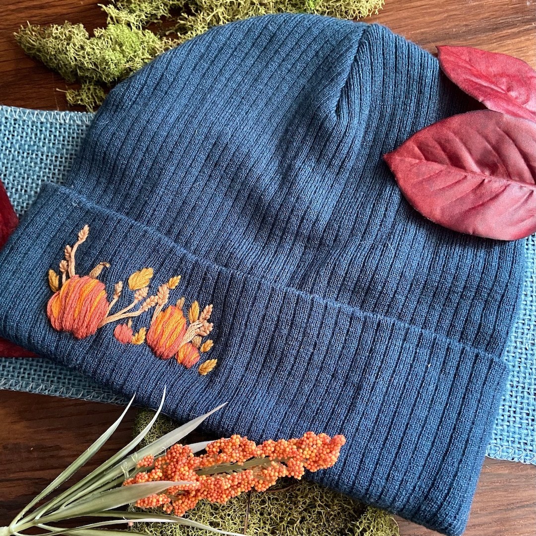 Custom Hand Embroidered Beanies - Etsy