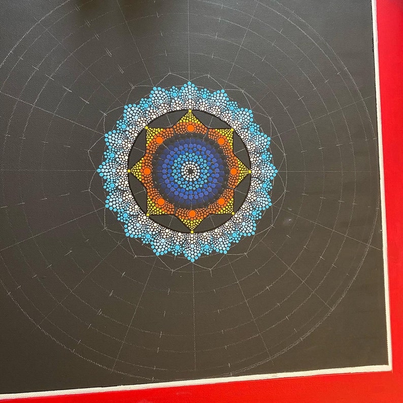 Buddhist Thangka Design Dot Mandala Art - Etsy