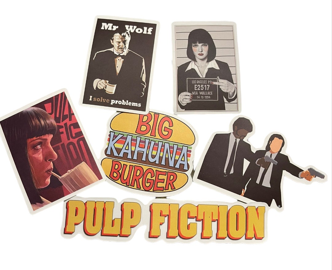 Pulp Fiction Stickers/ Stickers/ Pulp Fiction/ Laptop Sticker/ - Etsy