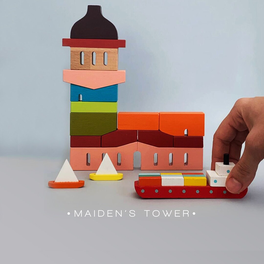 Istanbul Bosphorus Maiden's Tower | Wooden Building Blocks | Handmade ...