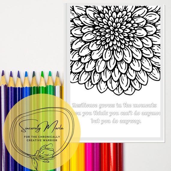 Self Care Coloring Page Inspirational Coloring Affirmation | Etsy