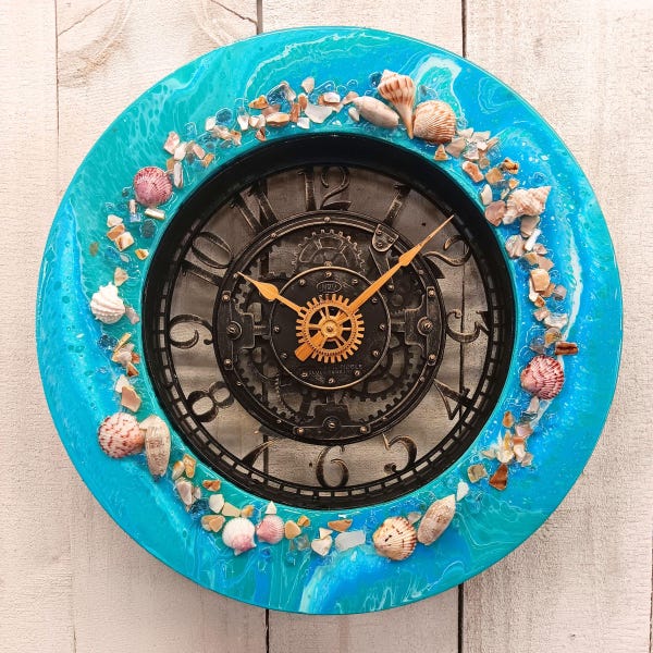 Sea Glass Clock - Etsy