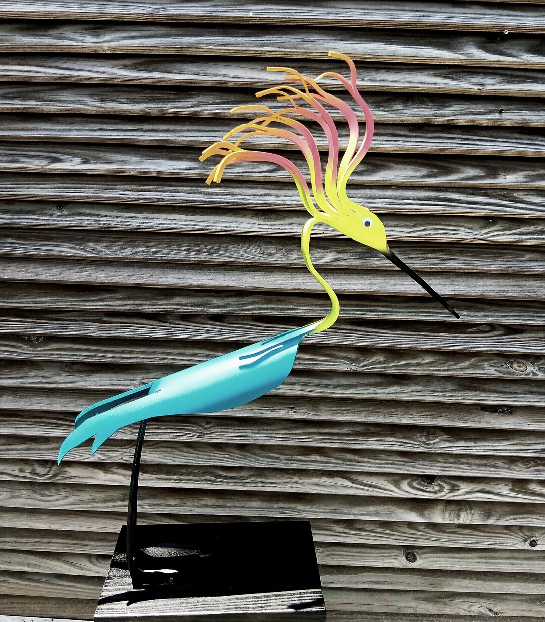 PVC Crane Yard Bird – Handmade Outdoor Pipe Art for Tiki or Porch Decor ...