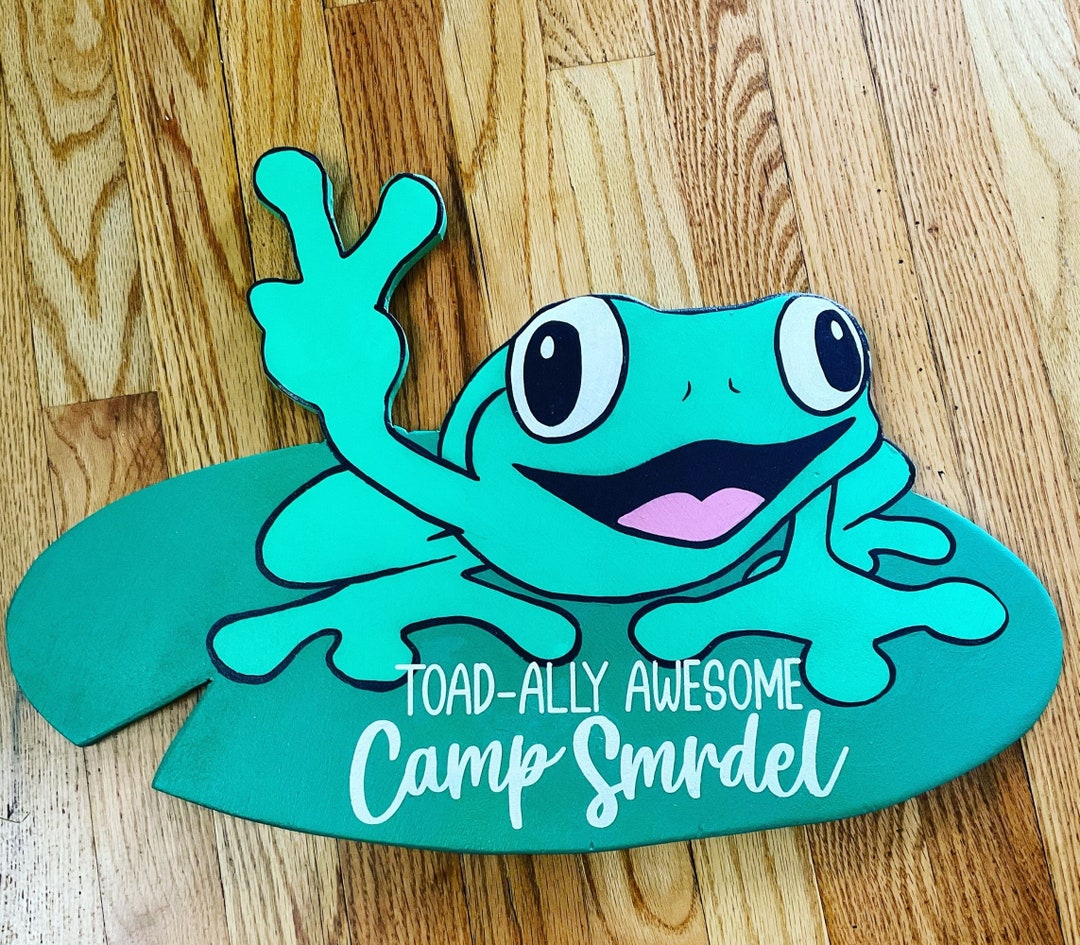 Hand Painted Frog Sign: Personalized Wooden Decor - Etsy