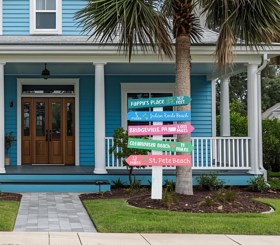 Custom Hand-painted Wooden Arrow Sign Set – Personalized Directional ...