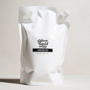 Tallow Liquid Soap - 100% Grass Fed, All Natural, Glass Pump Bottle ...