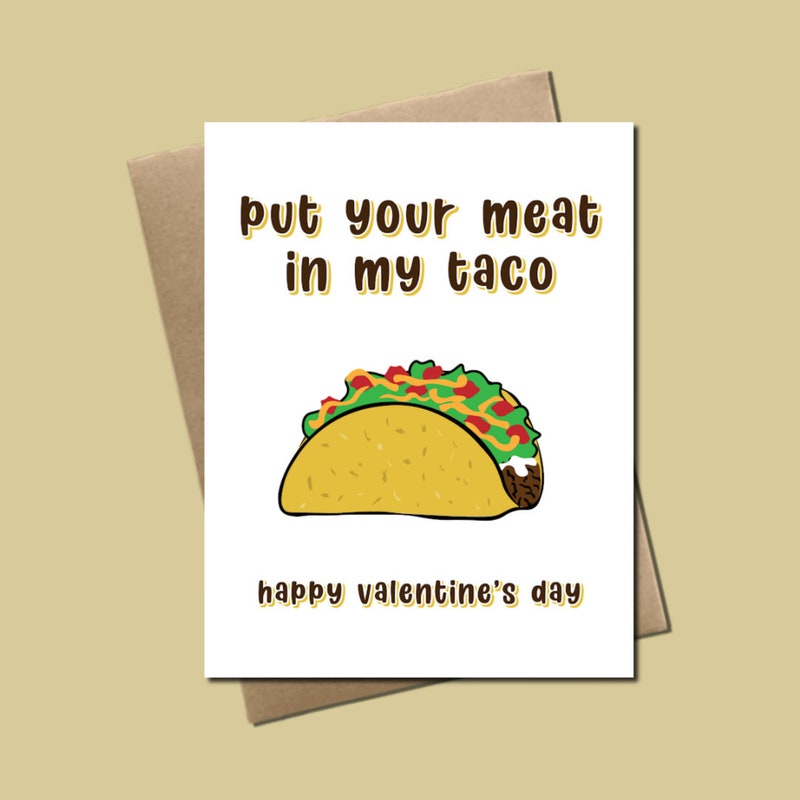 Taco Valentine Card - Etsy