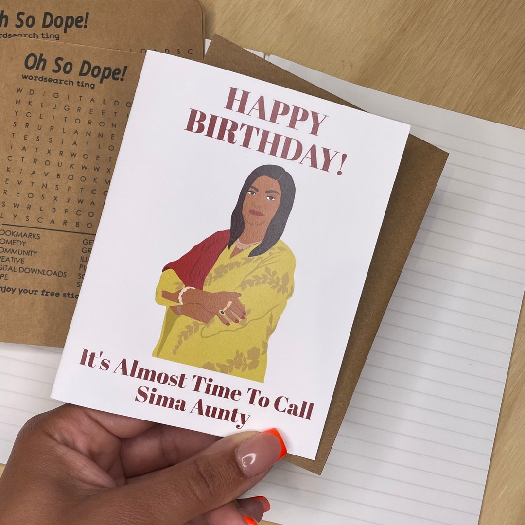 Sima Aunty Birthday Card - Etsy