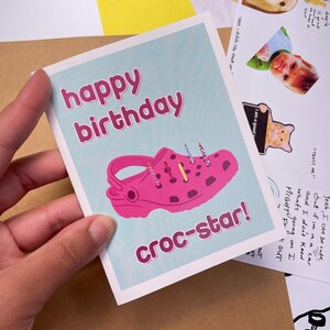 Happy Birthday Croc-star - Birthday Greeting Card for Crocs Lovers ...