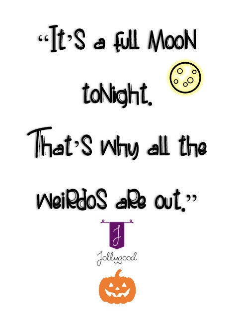 Hocus Pocus Full Moon Weirdos Are Out Halloween Print - Etsy