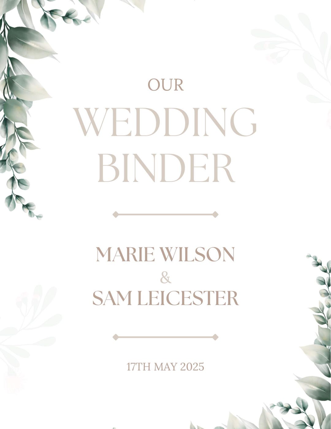 The Ultimate Wedding Day Binder Template, Edit in Canva, Wedding ...
