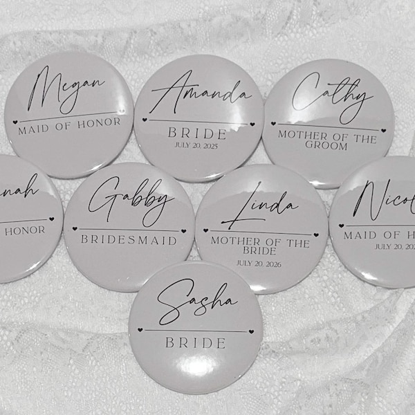 Bridal Party Buttons - Etsy