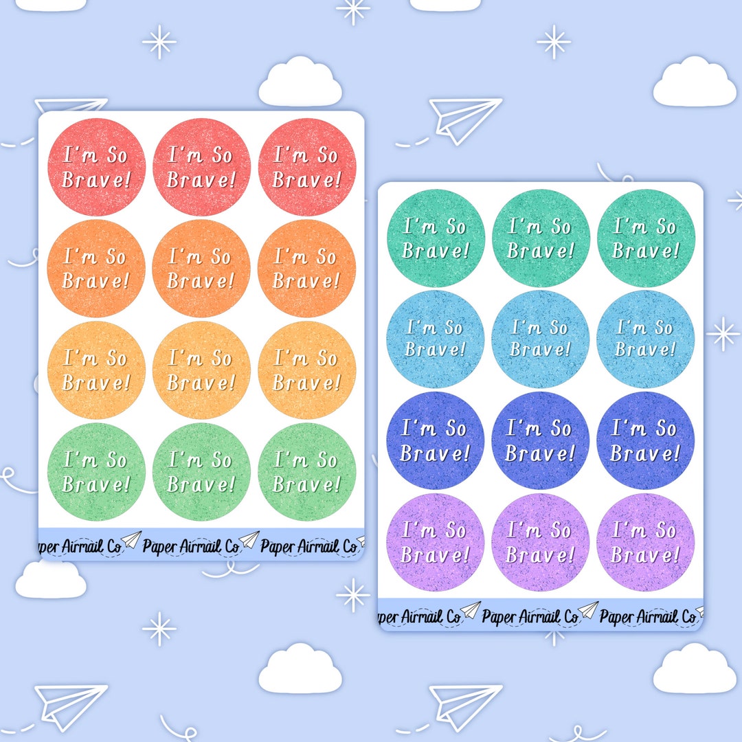 I’m so Brave Stickers for Kids, Parents, Doctors, Nurses, Dentists, and ...