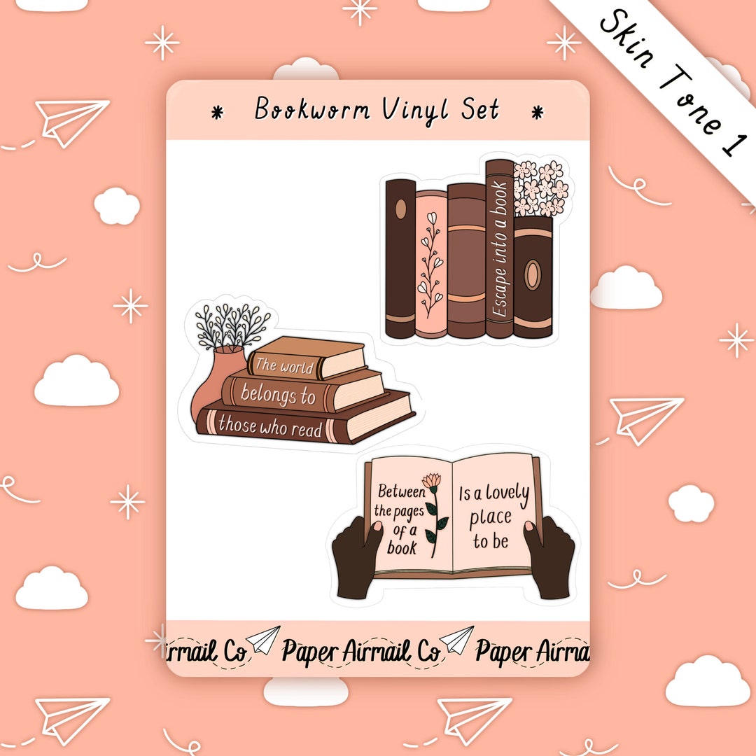 Reading Bookworm Quotes Vinyl Sticker Trio - Etsy
