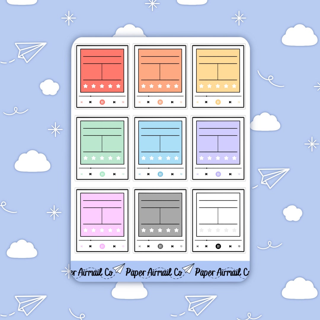 Music Song Artist Planner Bullet Journal Review Stickers - Etsy