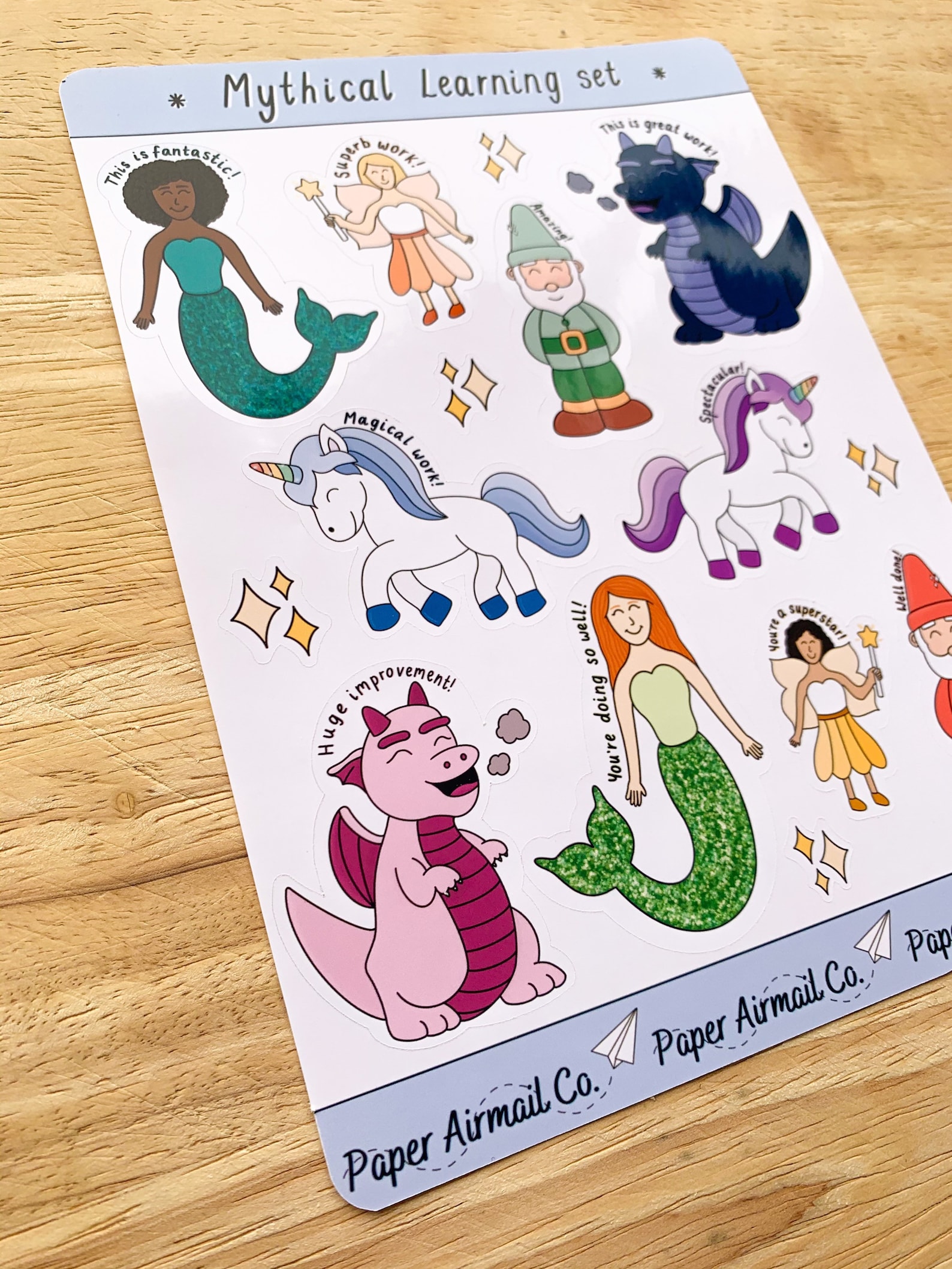 Mythical Creatures Learning Stickers for Kids Parents and | Etsy