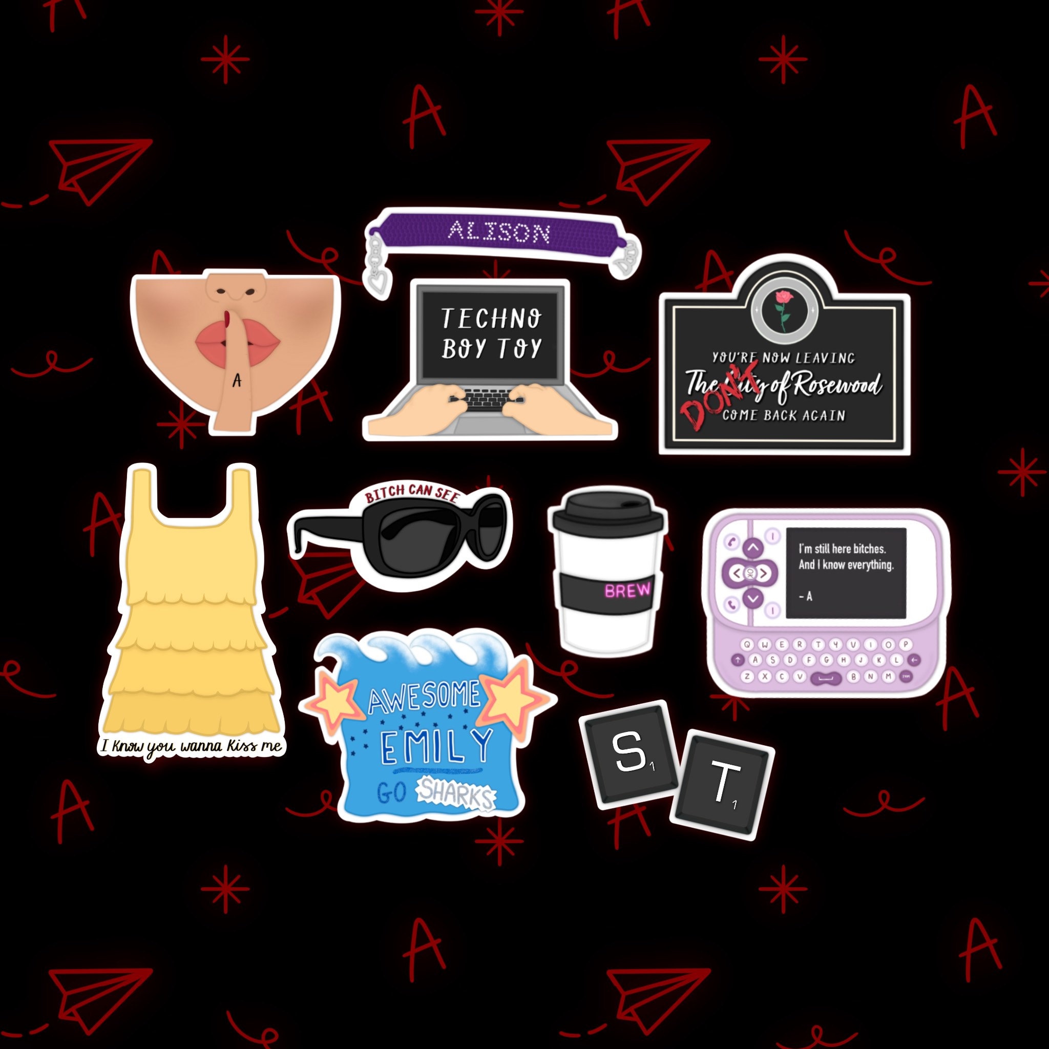 Pretty Little Liars PLL Inspired Vinyl Sticker Bundle - Etsy