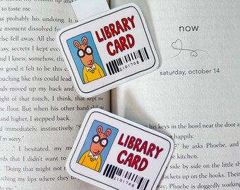 Arthur Library Card Stickers - Etsy