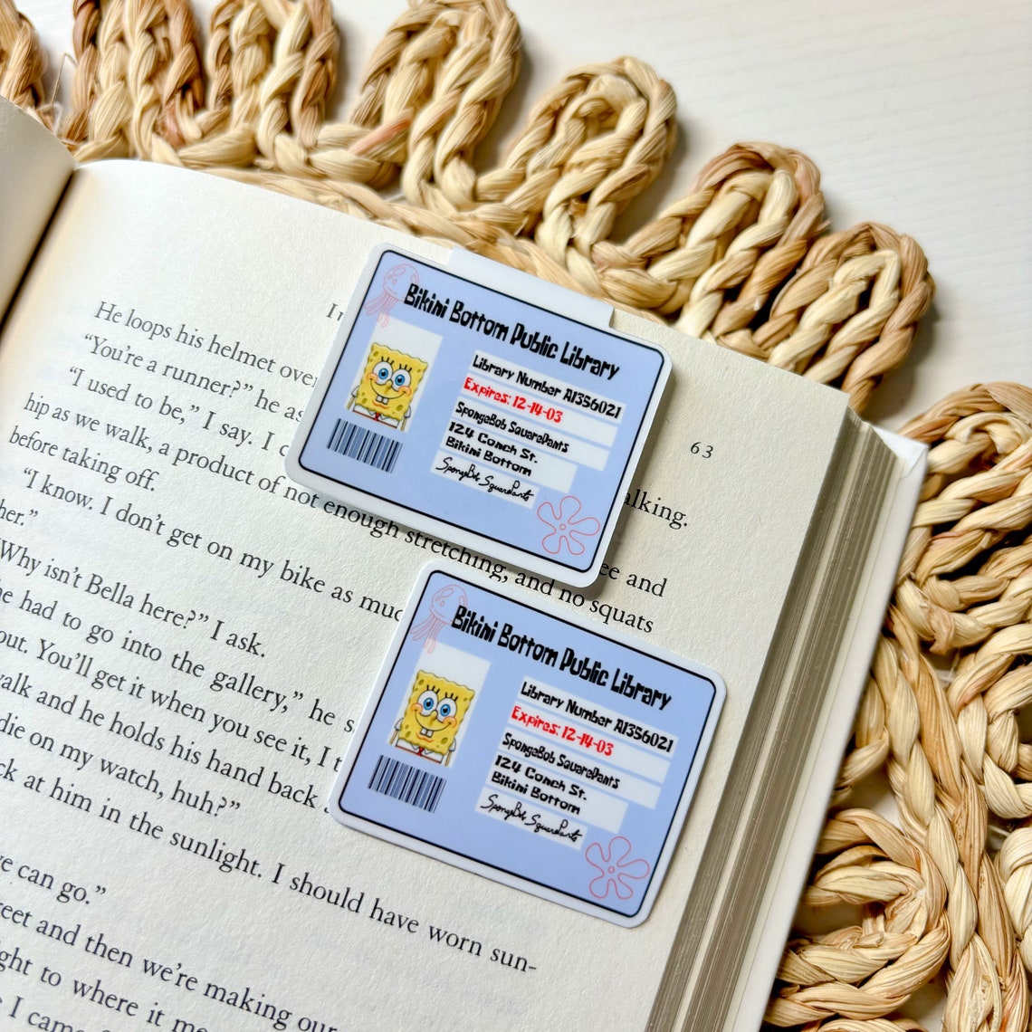 Spongebob Bookmark & Sticker Magnetic Bookmark Kindle Sticker Bookish ...
