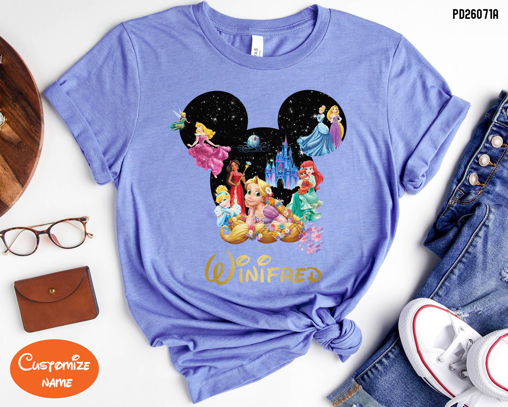 Personalize Disney Princess Shirt Disney Cinderlla Shirts Etsy
