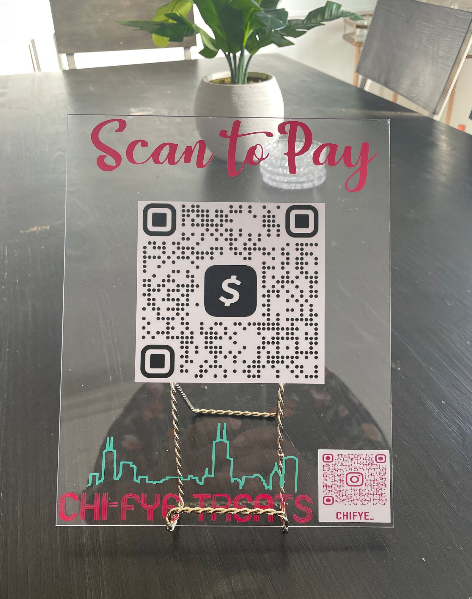 Acrylic QR Code Scanner /cash App Code Plaque | Etsy