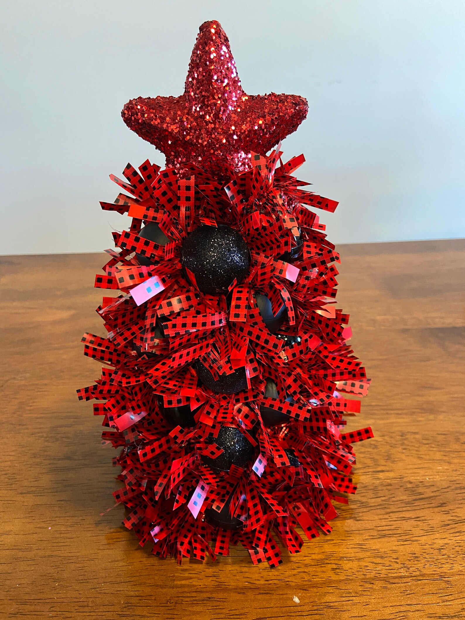 Tabletop Tree, Red Tabletop Tree, Black Ornament Tree,black Centerpiece ...