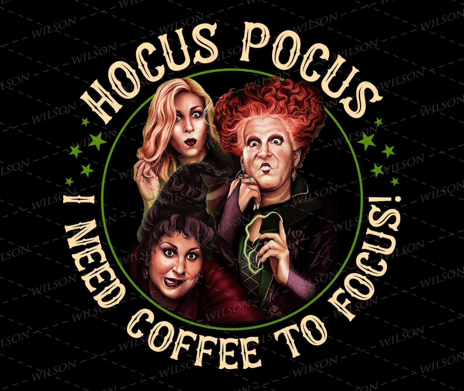 Hocus Pocus I Need Coffee To Focus png Sanderson | Etsy