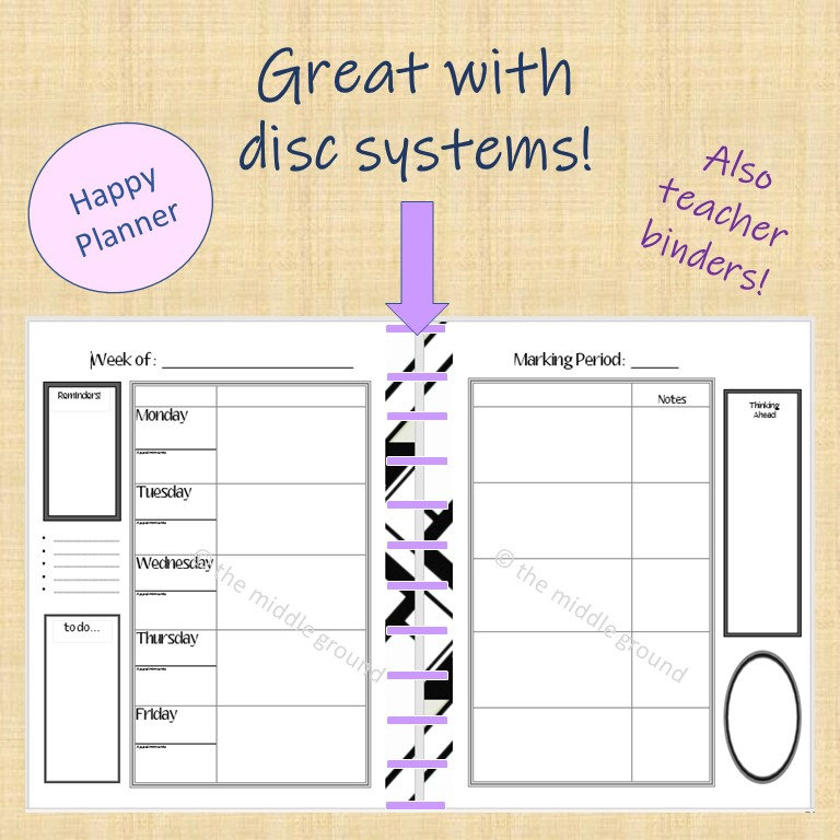 New! Teacher Planner Printable 2020-2021 - Disc Planner - Digital ...