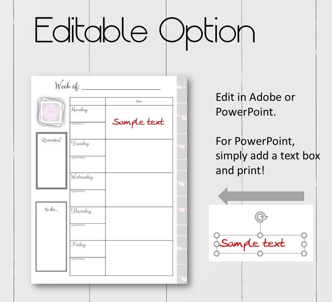 New! Lesson Plan Pages | Floral Planner Minimalist | Editable and ...