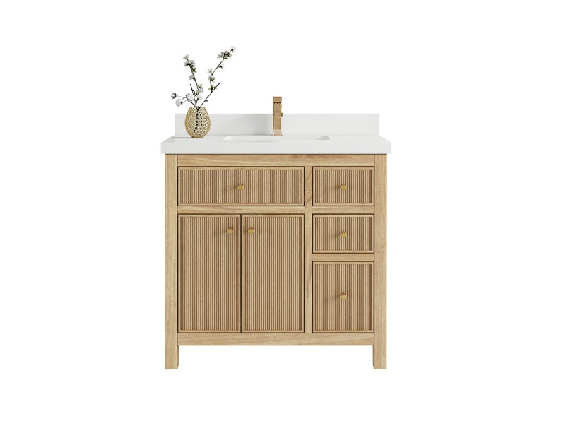 Sonoma Solid Teak 36 In. W X 22 In. D Center Sink in Light Natural ...