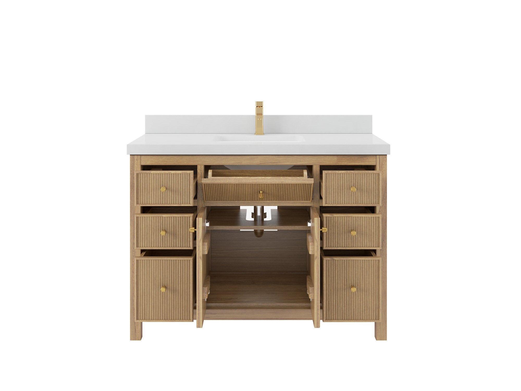 Sonoma Solid Teak 48 In. W X 22 In. D Single Sink Bathroom Vanity in ...