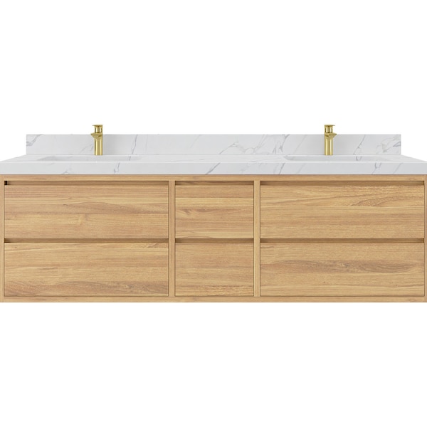 Teak Bathroom Floating Vanity - Etsy