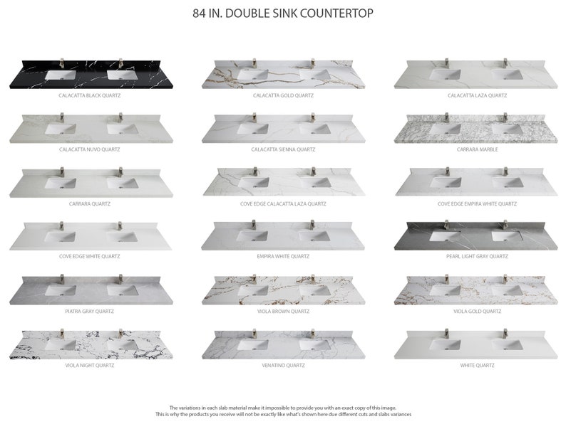 84 In. W X 22 In. D Chicago Double Sink Bathroom Vanity in Fine Grain ...