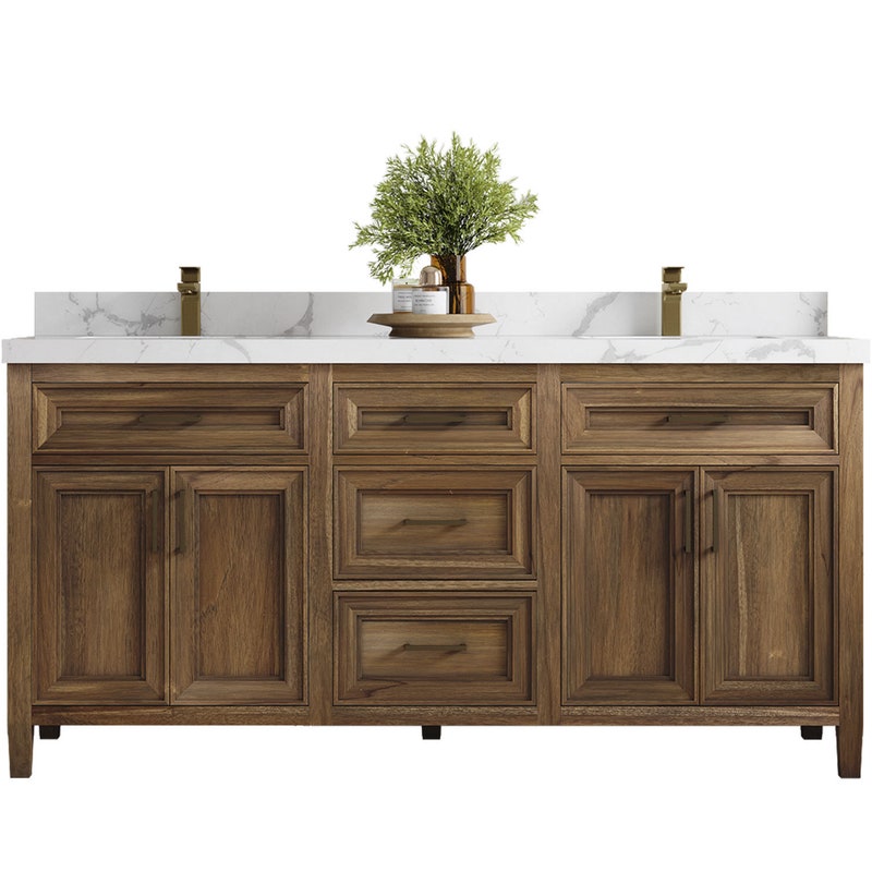 Solid Wood Double Vanity - Etsy