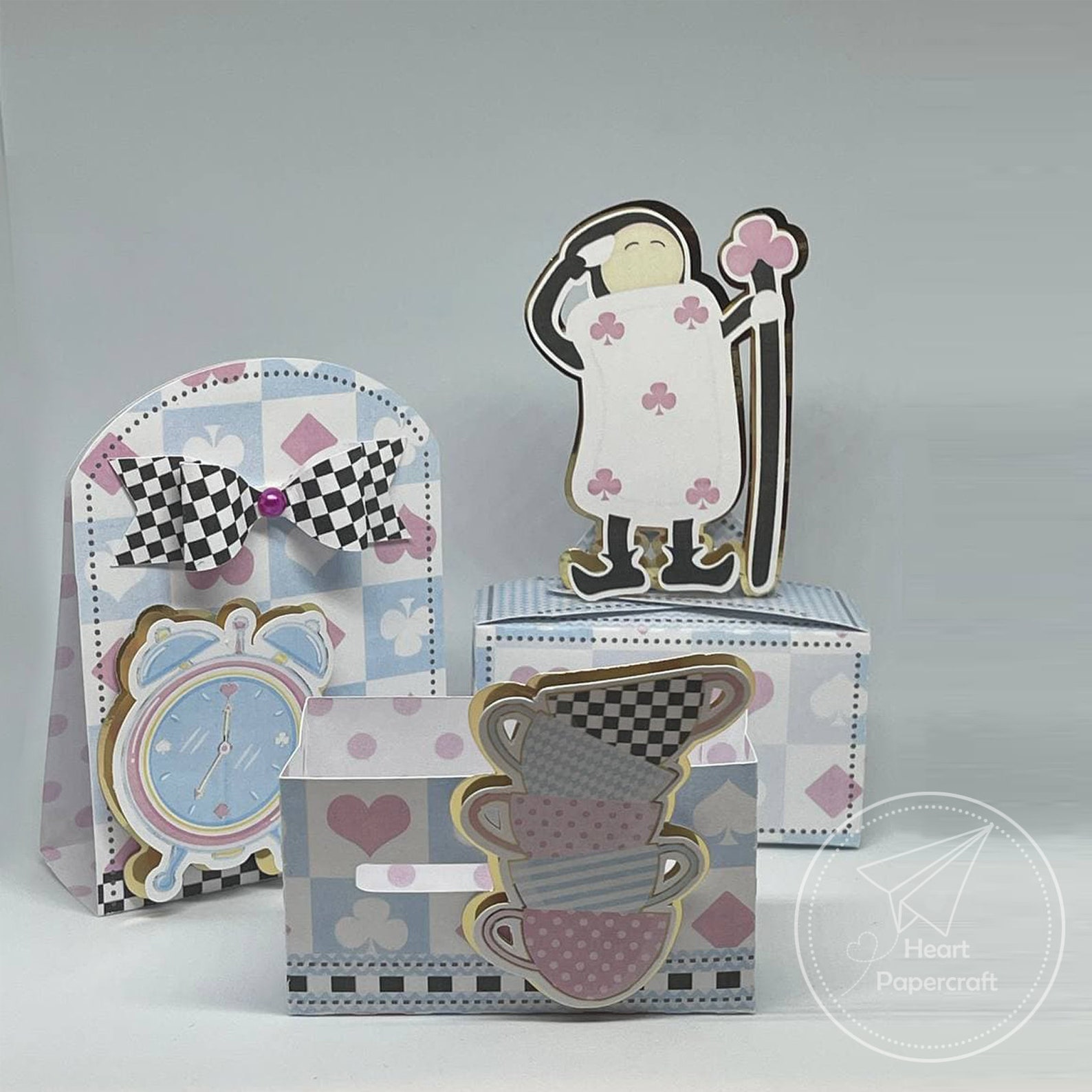 Alice Wonderland Elements 300dpi, Digital Paper, Chevron, Polka ...