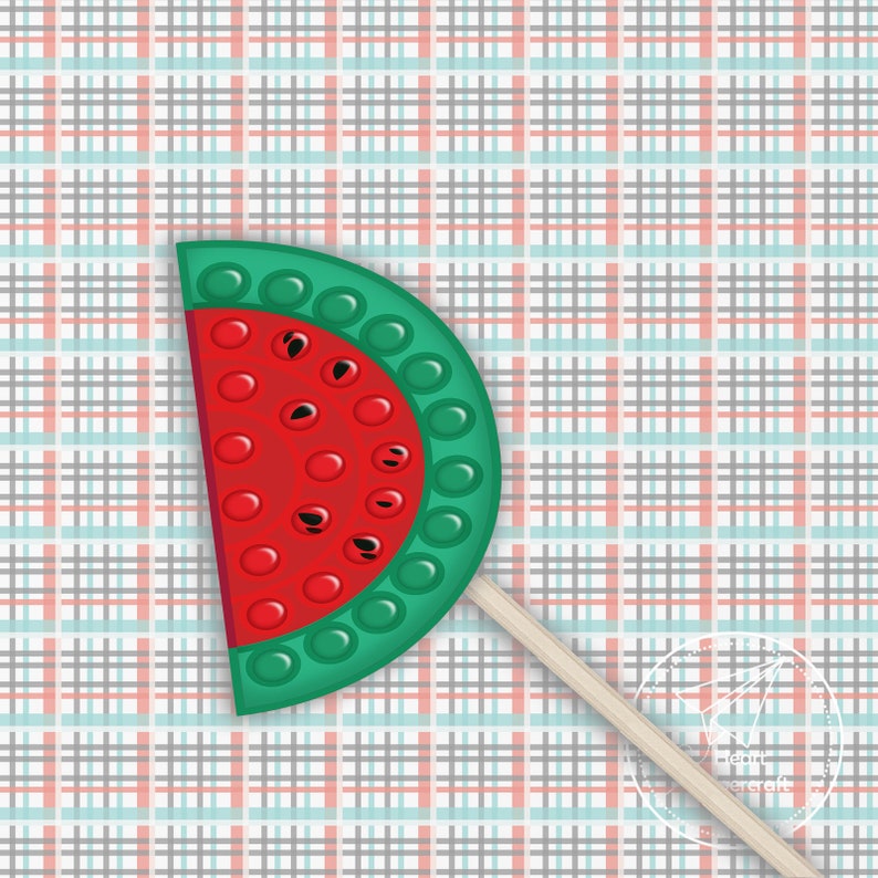 Pop IT sandía Cake Topper SVG, dxf, Archivos de corte para Cricut ...