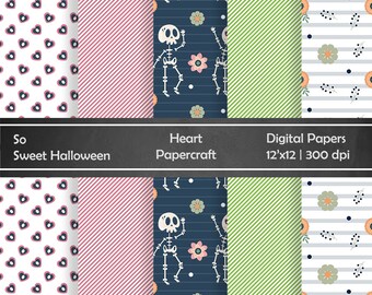 So Sweet Halloween Digital Papers Cute Halloween Little | Etsy