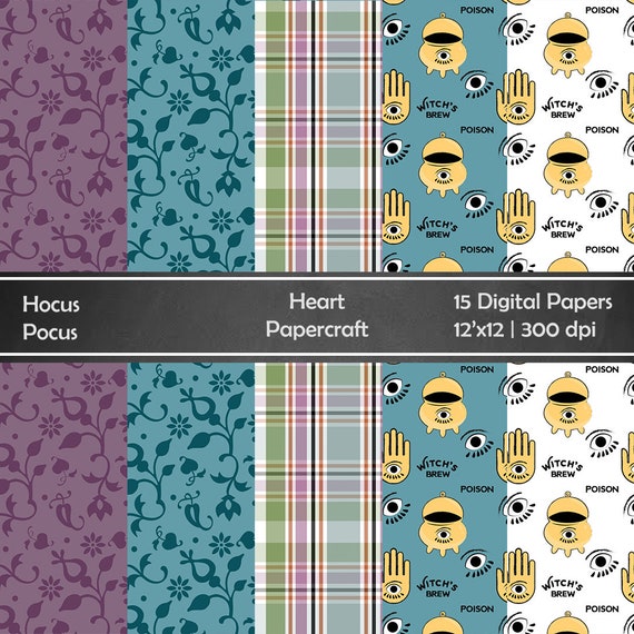 Hocus Pocus Halloween Digital Papers Potion Halloween - Etsy