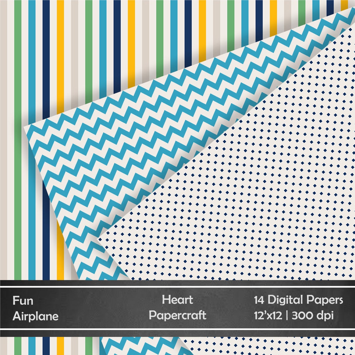 Fun Airplane Digital Paper 300dpi Digital Paper Plain - Etsy