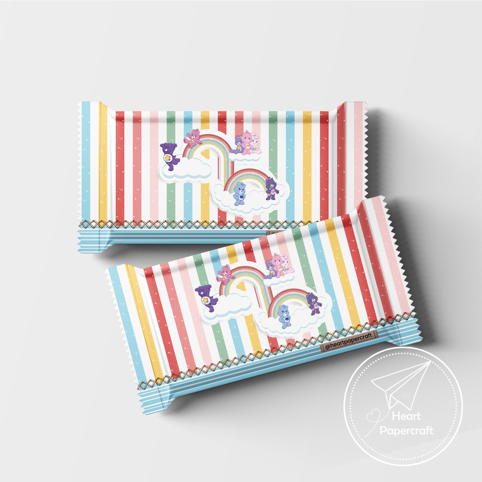 Sweet Care Bears Digital Paper 300dpi, Digital Paper Set, Care Bears ...