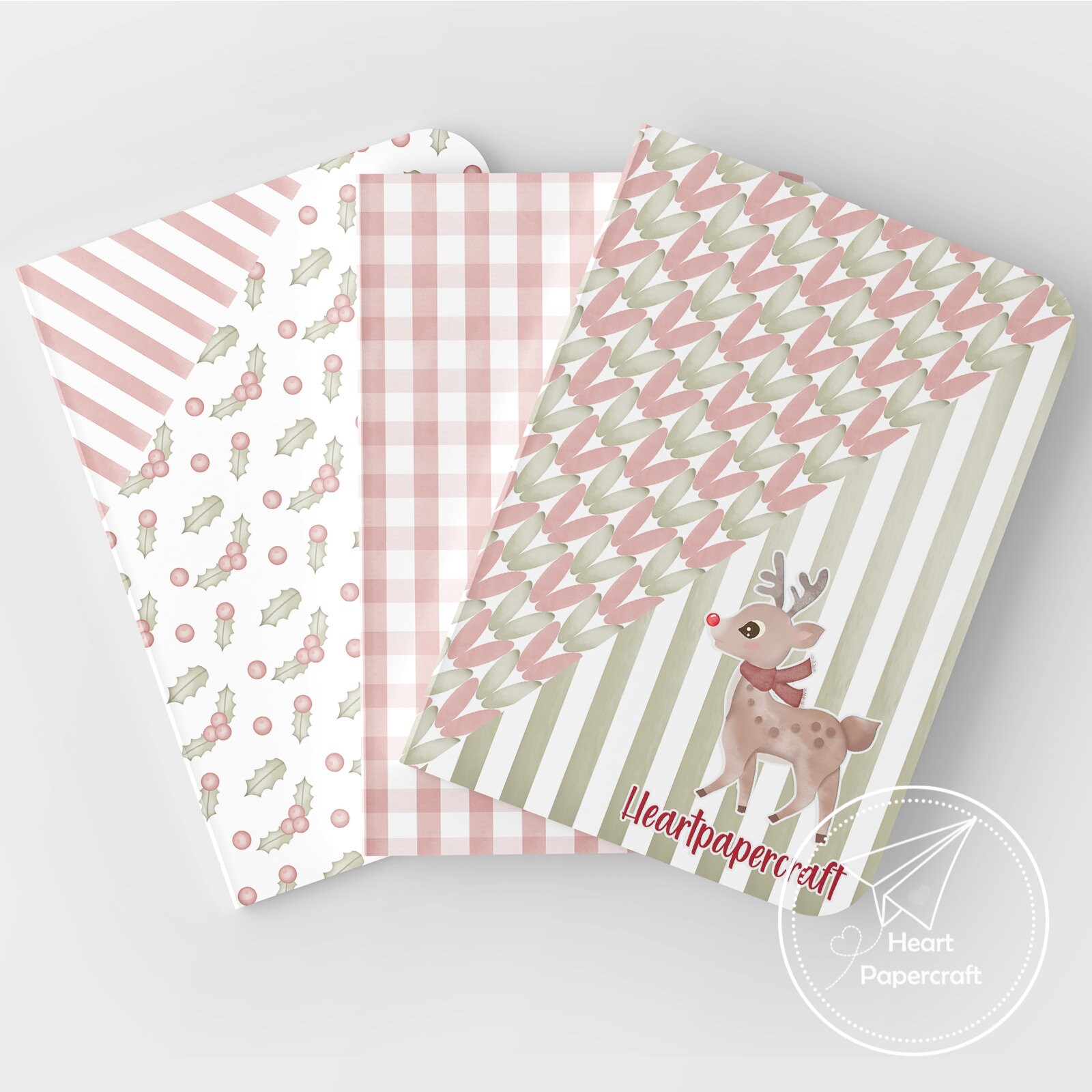 Red Nose Digital Paper 300dpi Scrapbook Paper Christmas - Etsy