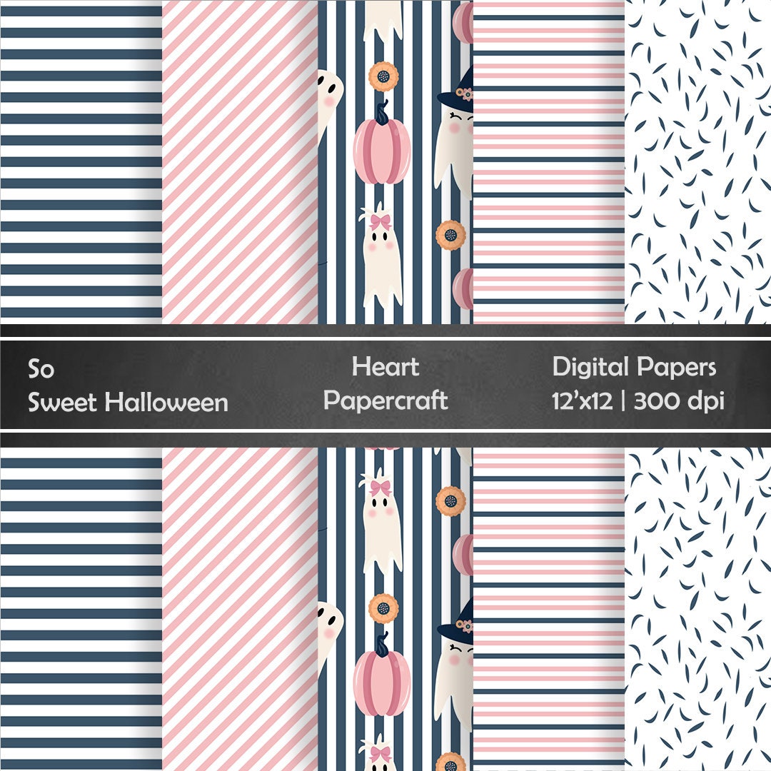 So Sweet Halloween Digital Papers, Cute Halloween, Little Pumpkin ...