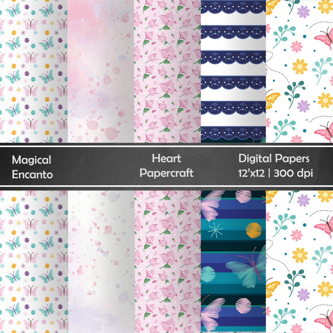 Magical Encanto Digital Papers Seamless Pattern Encanto Clipart ...