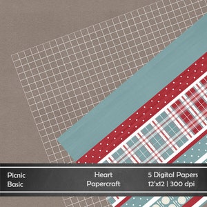 Beige Picnic Digital Paper 300dpi, Digital Paper Set, Plain, Stripe ...