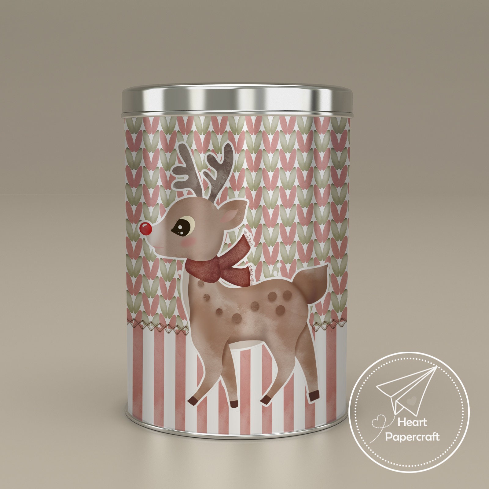 Red Nose Digital Paper 300dpi, Scrapbook Paper, Christmas Clipart ...