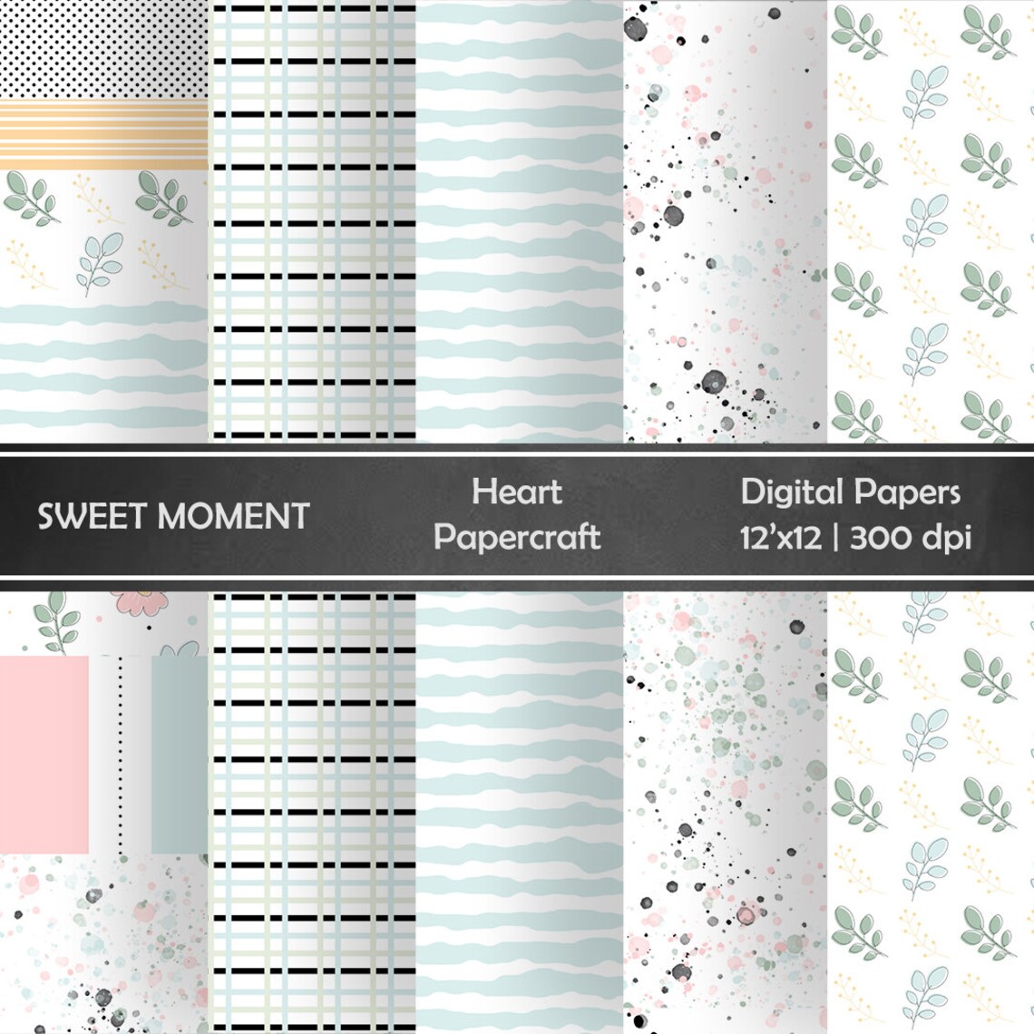 Sweet Moment Digital Papers Seamless Pattern Clipart Party - Etsy