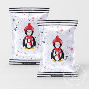 Cool Penguins Digital Paper 300dpi, Scrapbook Paper, Christmas Party ...