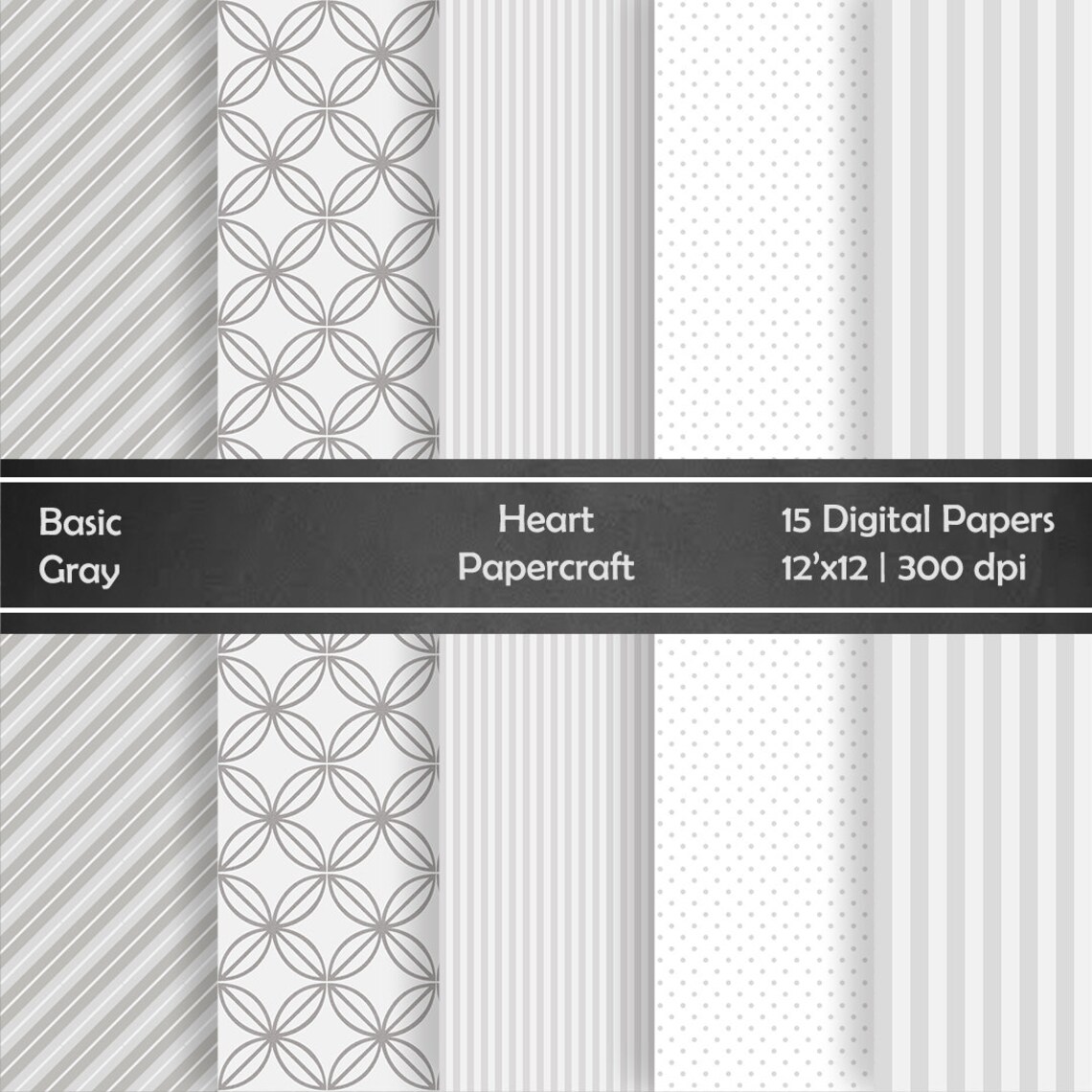 Basic Gray Paper 300dpi Digital Paper Flower Chevron - Etsy