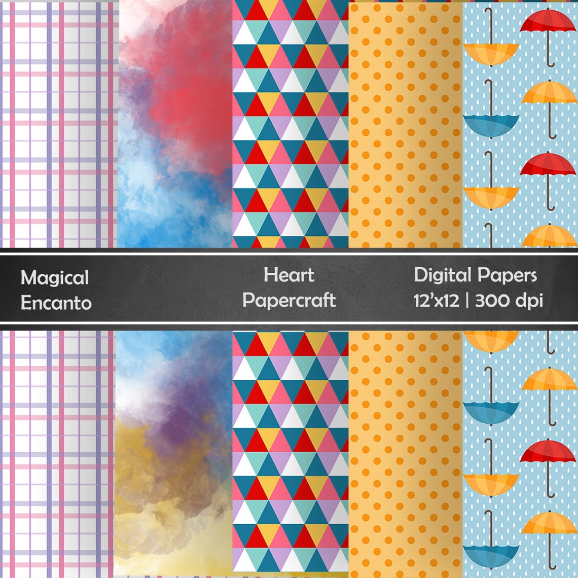 Magical Encanto Digital Papers Seamless Pattern Encanto Clipart ...